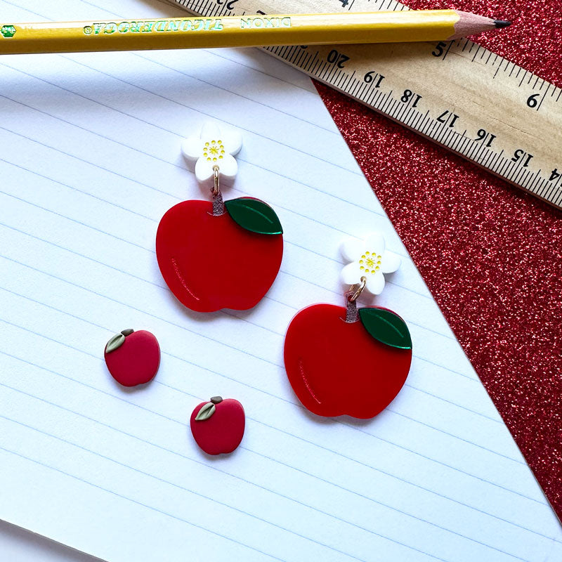 Apple Dangles and Studs – The Crafted Makerie
