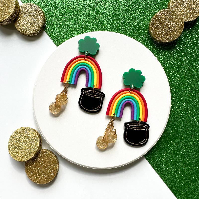 St. Paddy's Rainbow Dangles – The Crafted Makerie